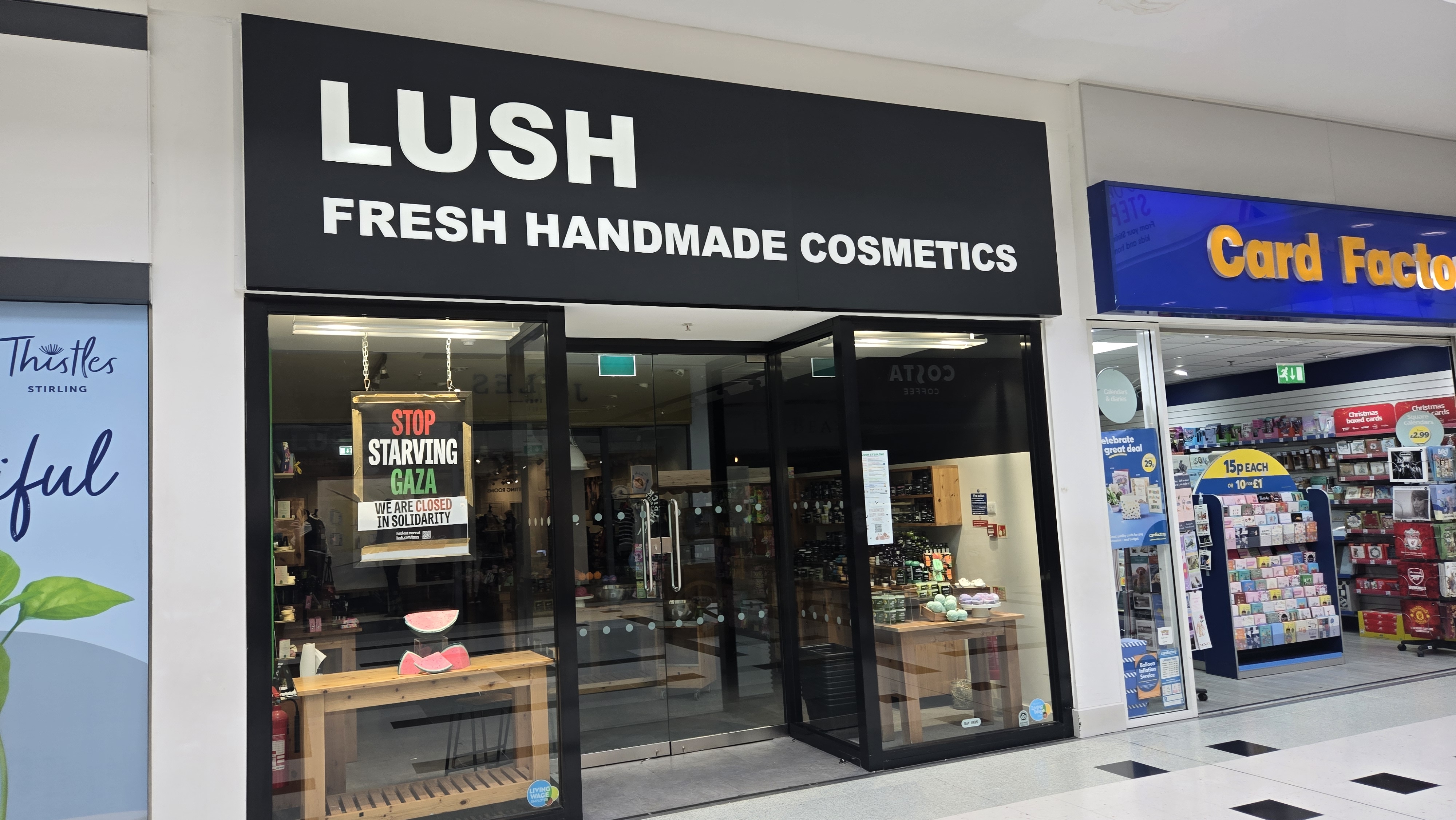 Lush shuts Stirling store in solidarity with Gaza as Scotland announces ...